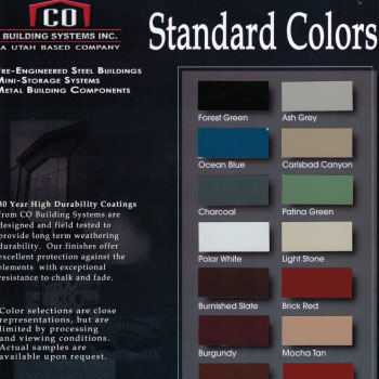 Cupola Kit Color Charts | Cupolas for Roofs and Barns